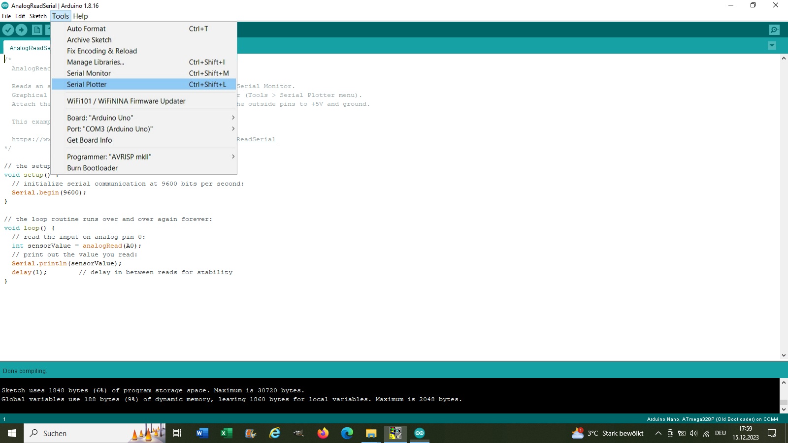 Pulsmessung – Arduino – Stoppi